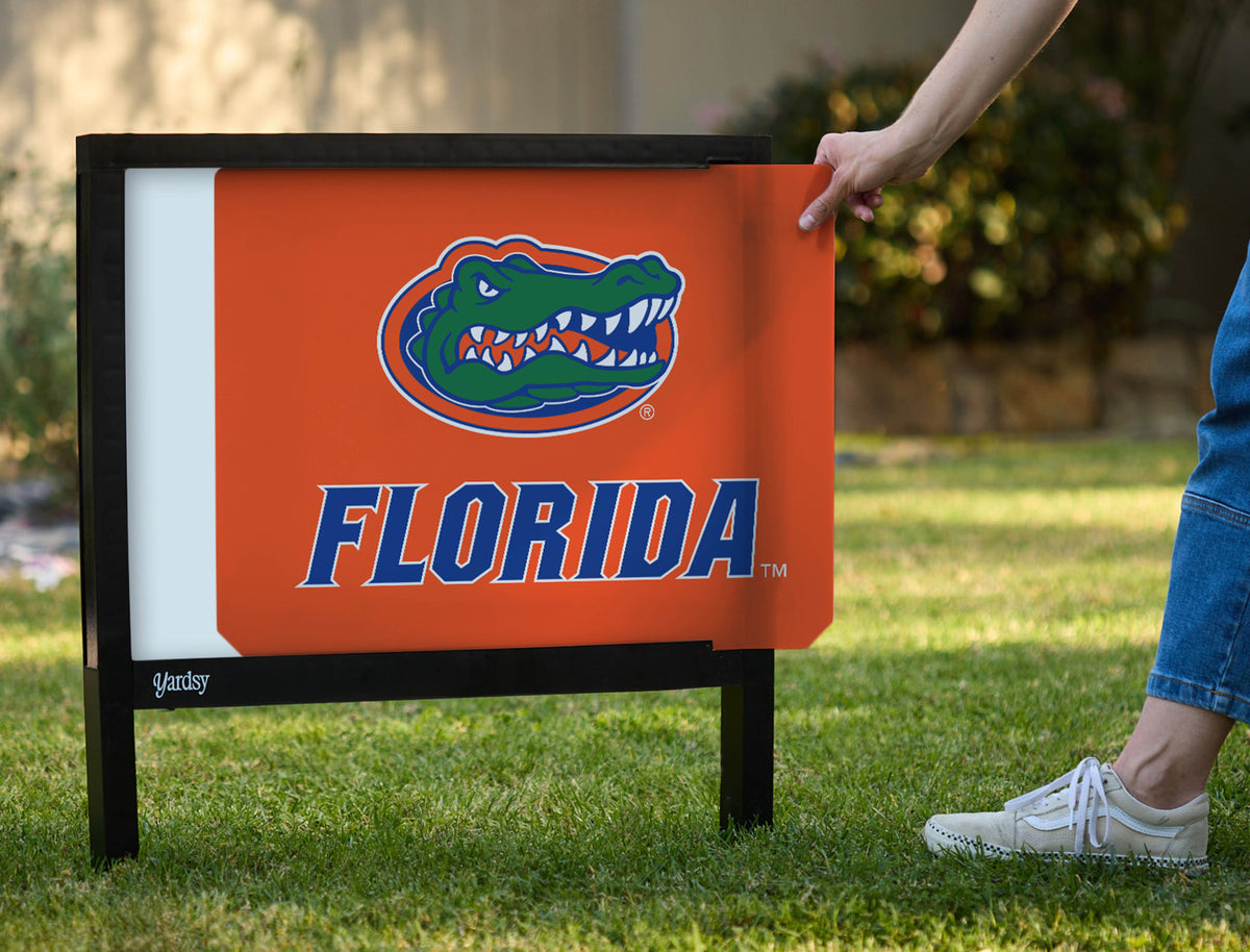 Florida Gator Mark Orange Yardsy Sign