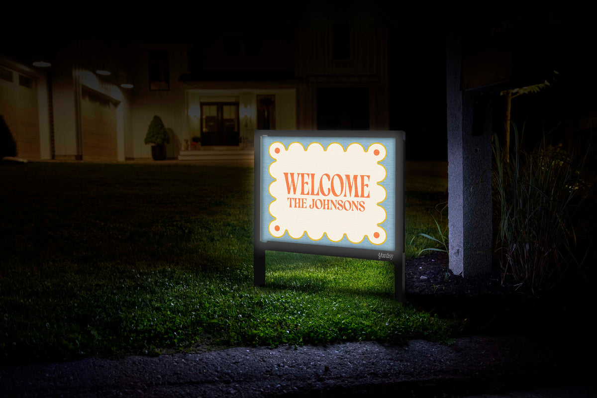 Scalloped Welcome Custom Yardsy Sign