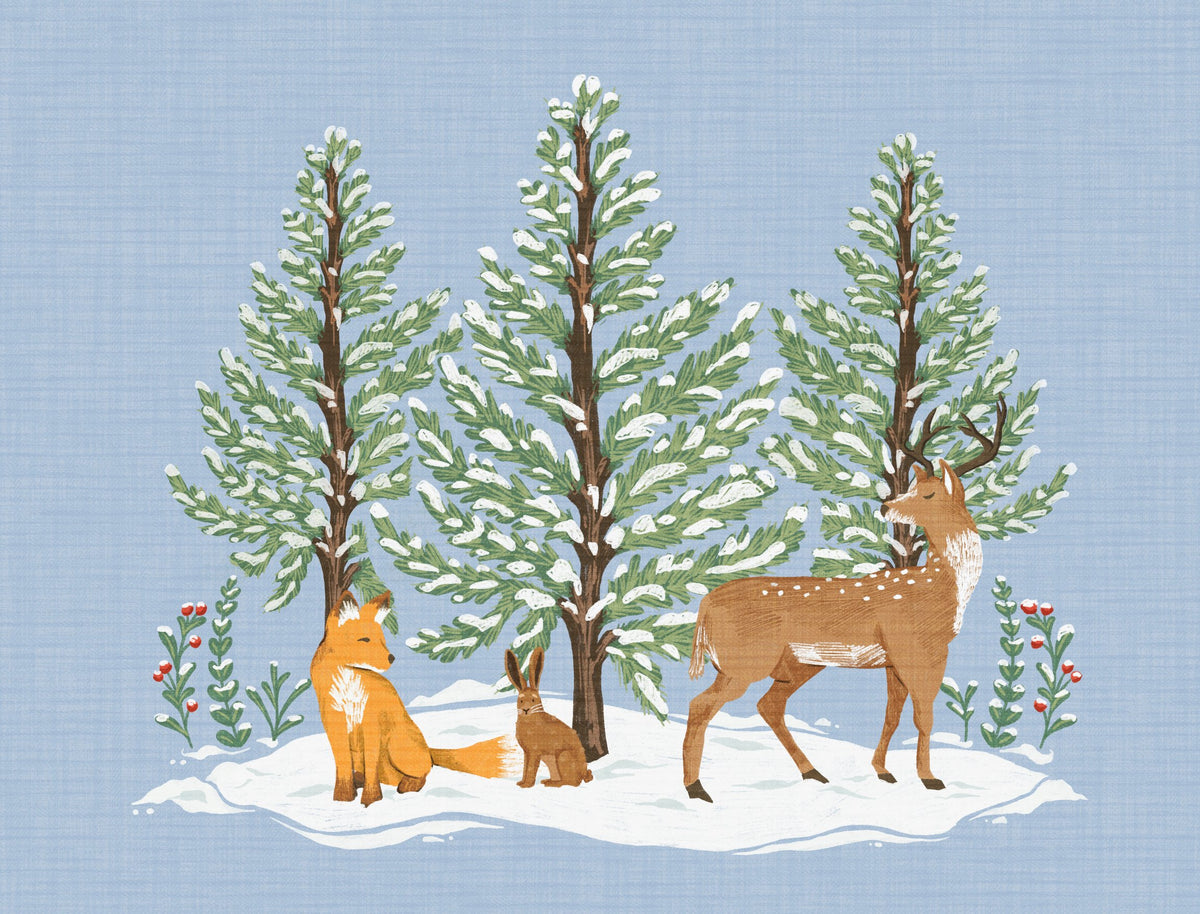 Snowy Forest Animals Yardsy Sign