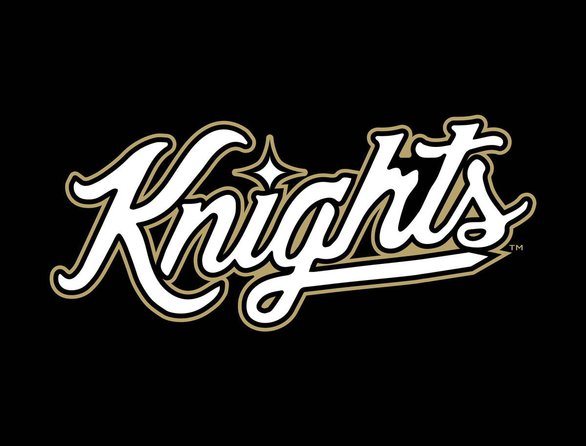 UCF Knights Script Mark Black Yardsy Sign