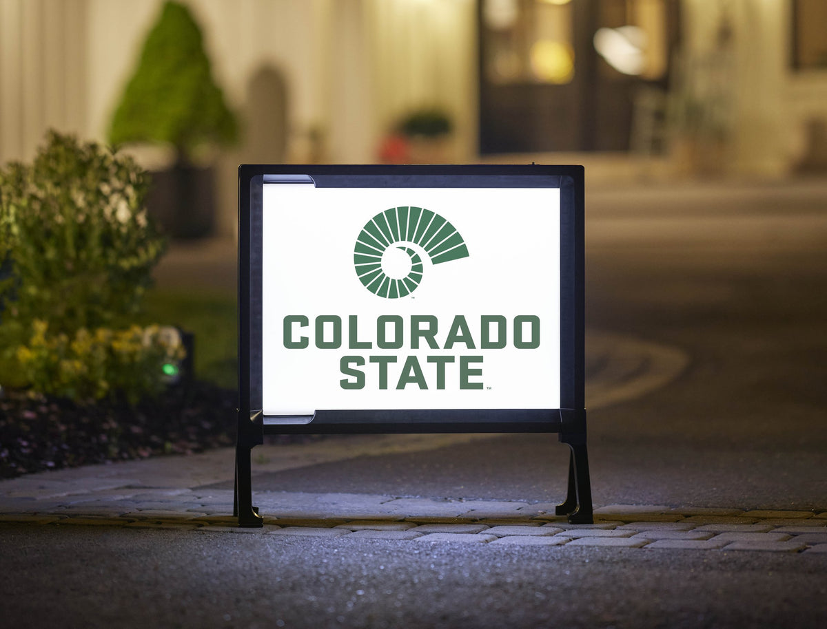 Colorado State Logo White Yardsy Sign