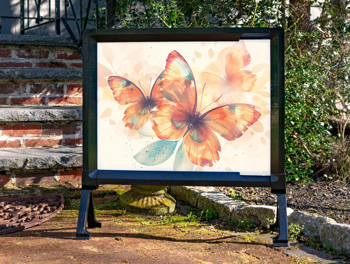 Orange Butterflies Yard Decoration Yardsy Sign