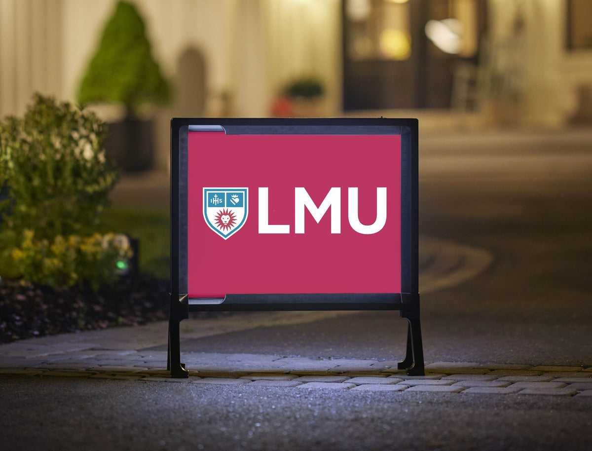 LMU Shield Mark Crimson Yardsy Sign
