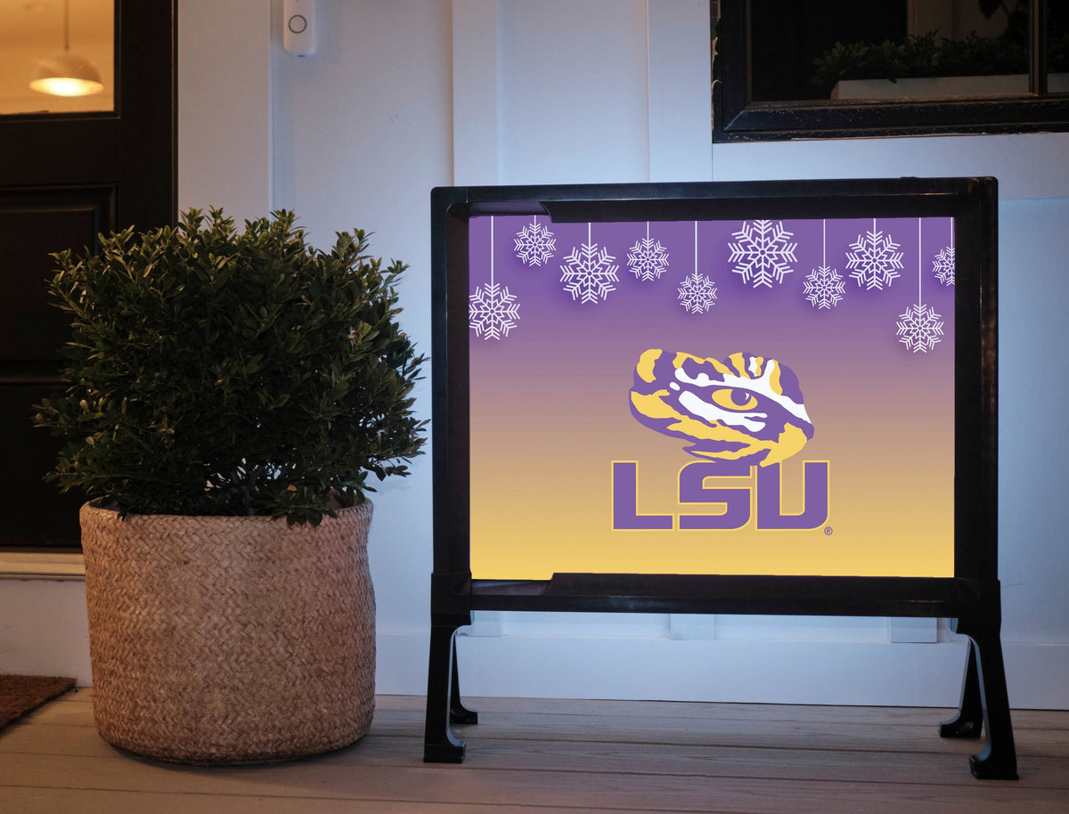 Snow Flakes LSU Holiday Yardsy Sign