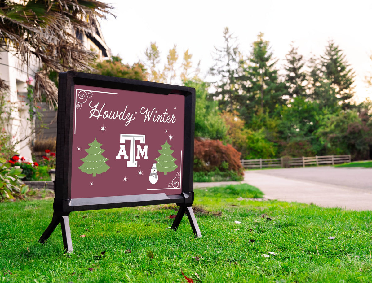 Texas A&M Howdy Winter Yardsy Sign