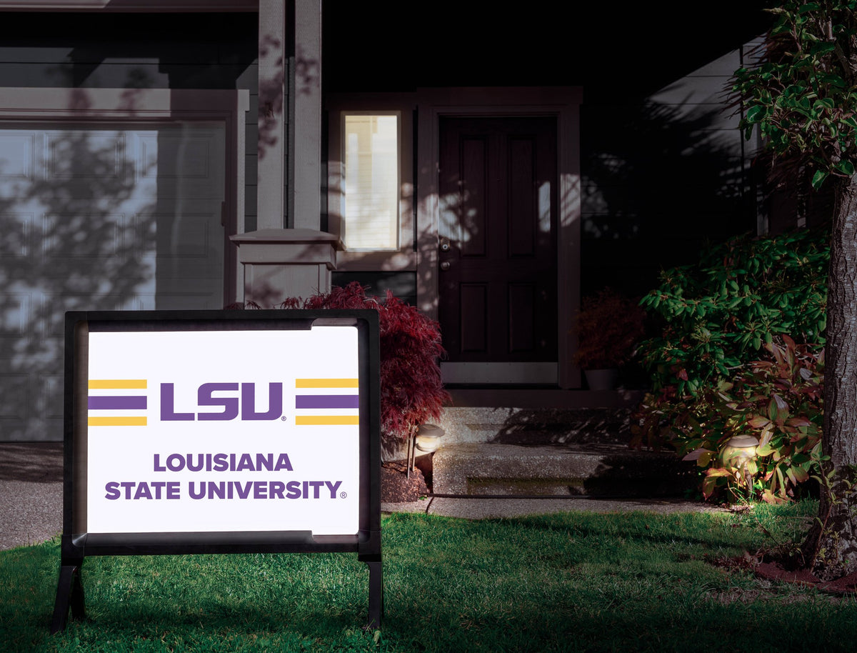 LSU Stripes White Yardsy Sign
