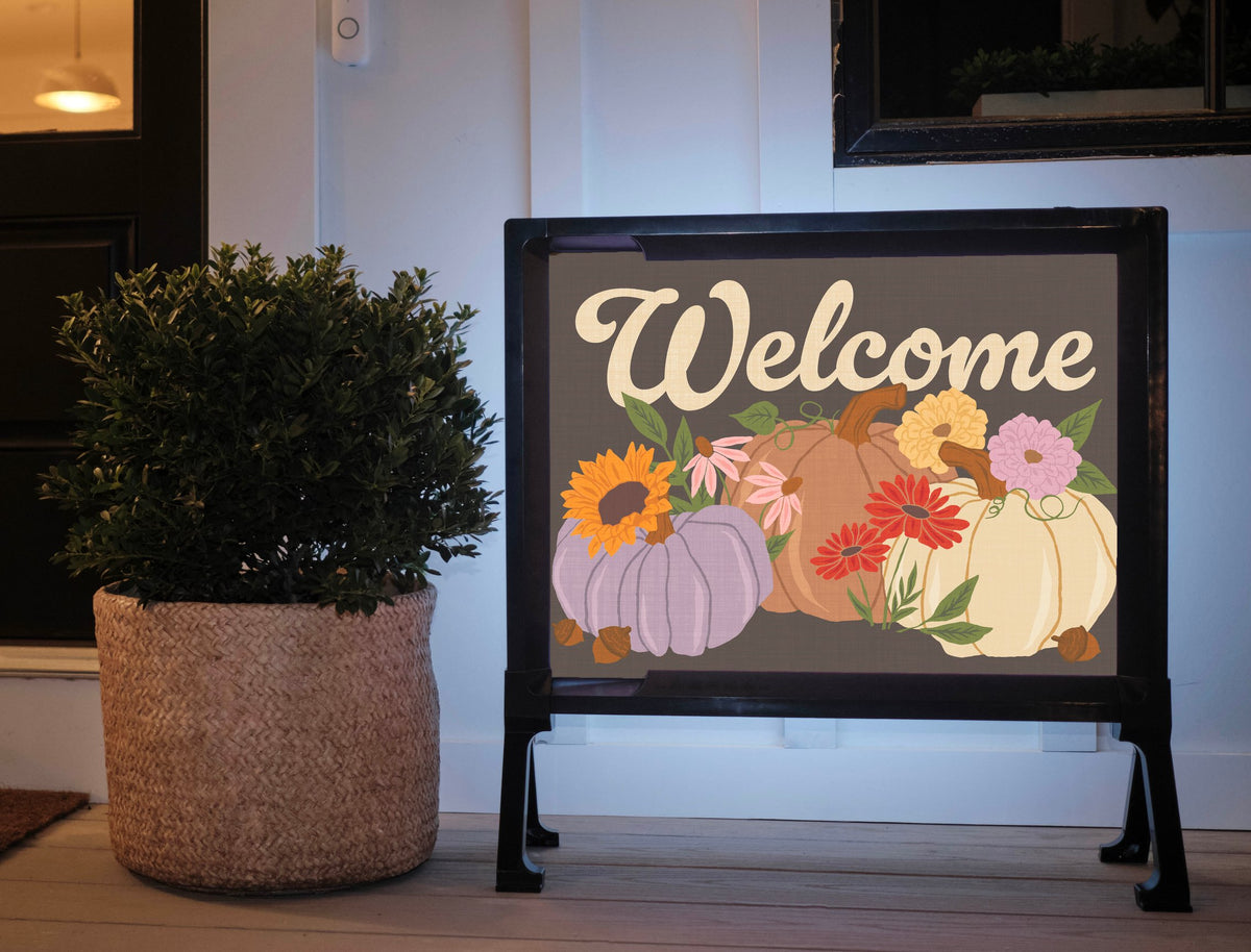 Welcome Pumpkins Autumn Yardsy Sign