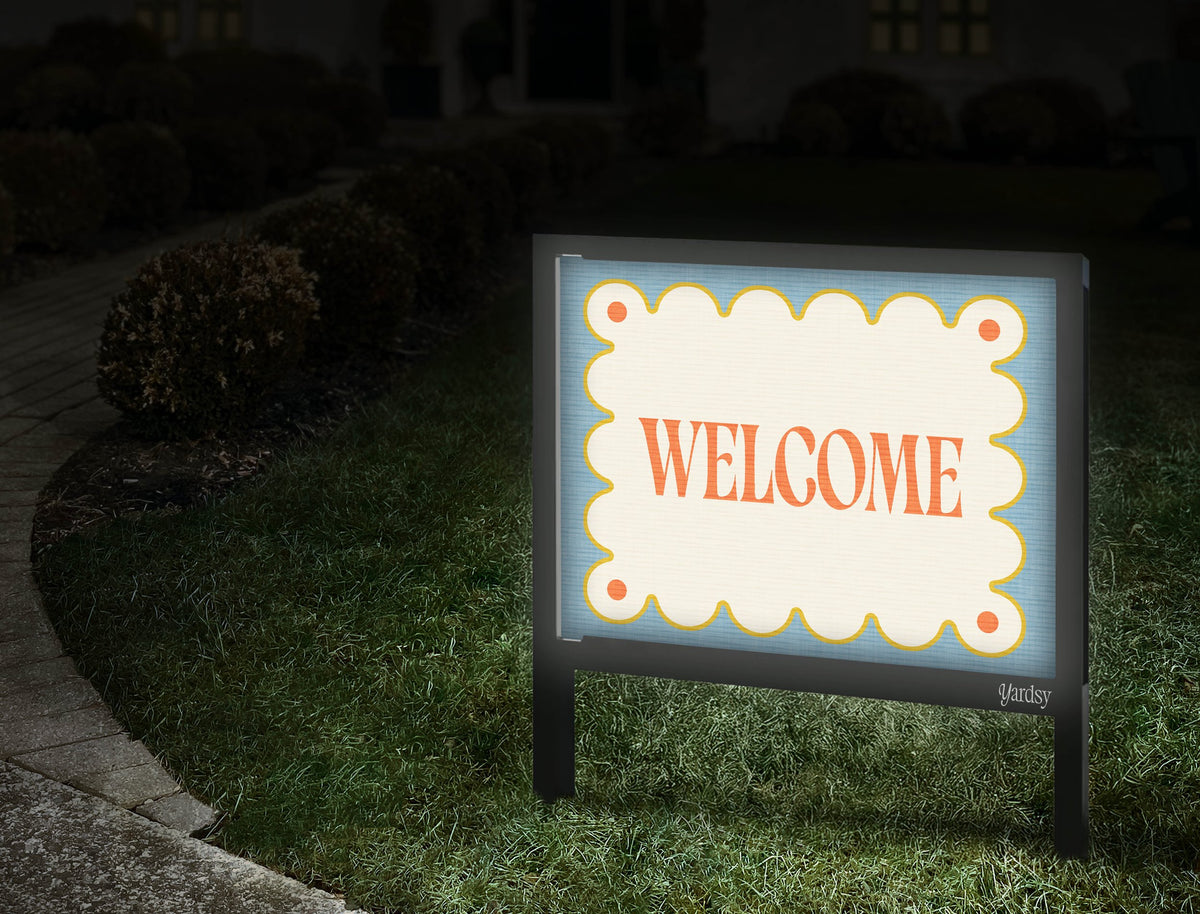 Scalloped Welcome Yardsy Sign